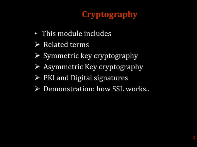 Cryptography | PPT | Information and Network Security | Computing