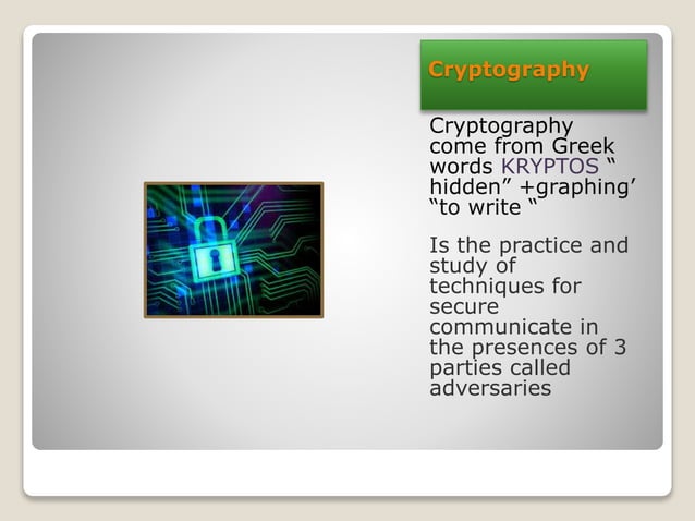 Cryptography | PPT