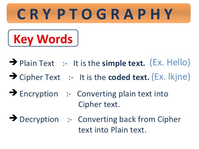 Cryptography