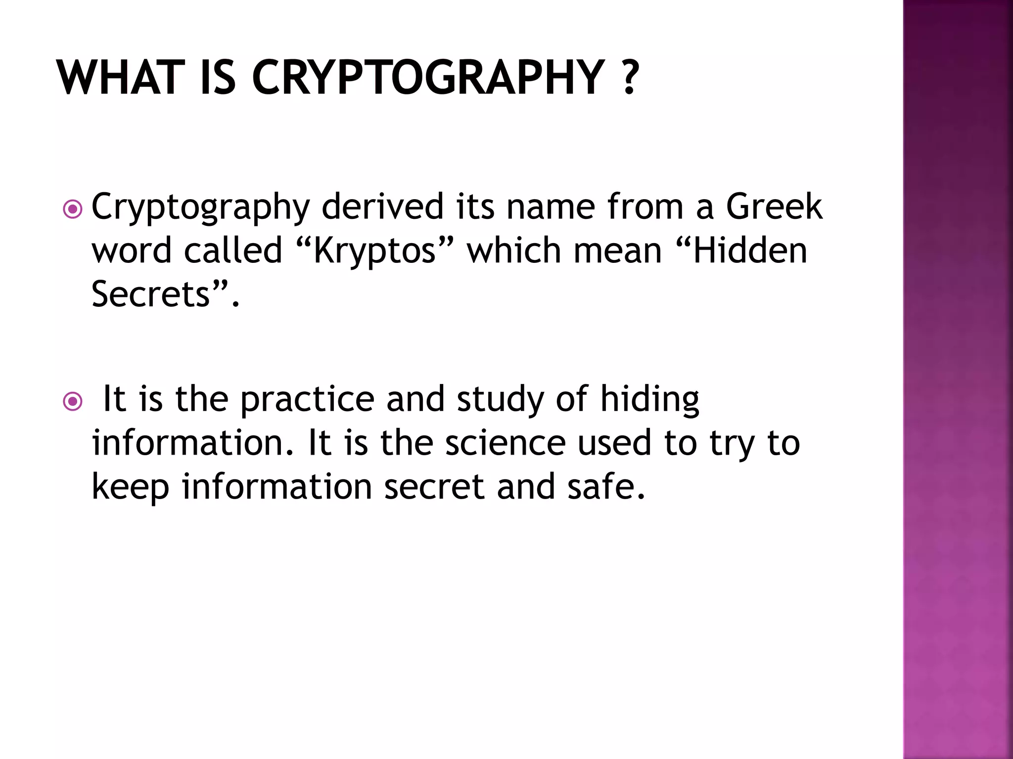 Introduction to Cryptography | PPT
