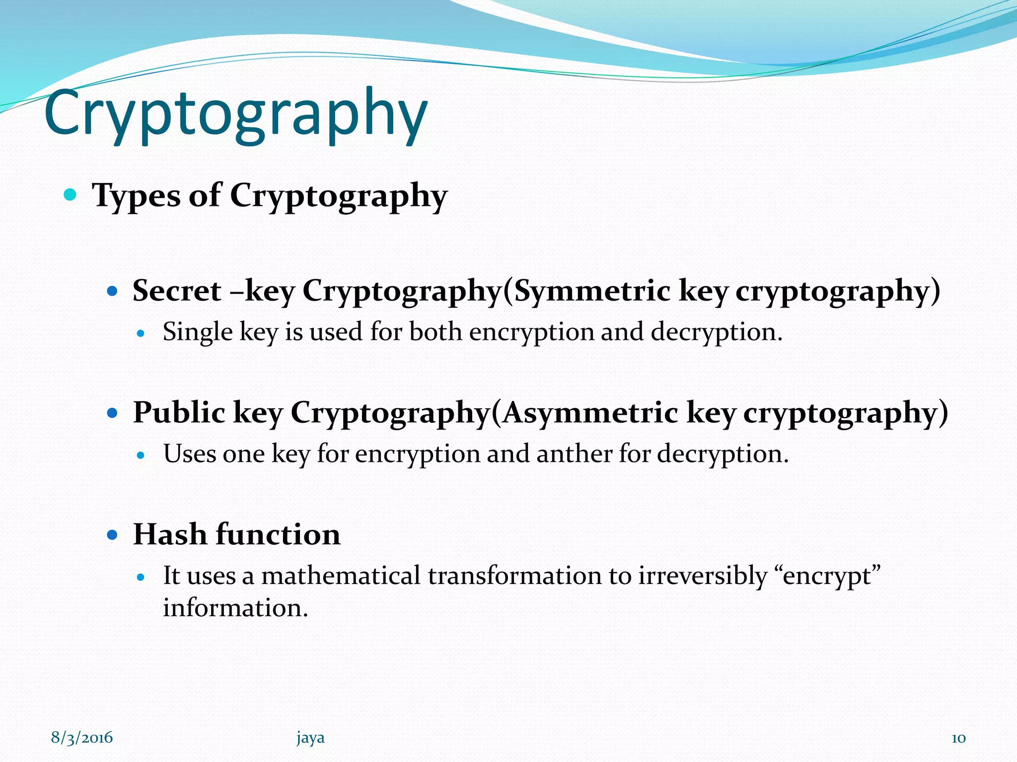 Cryptography | PPTX