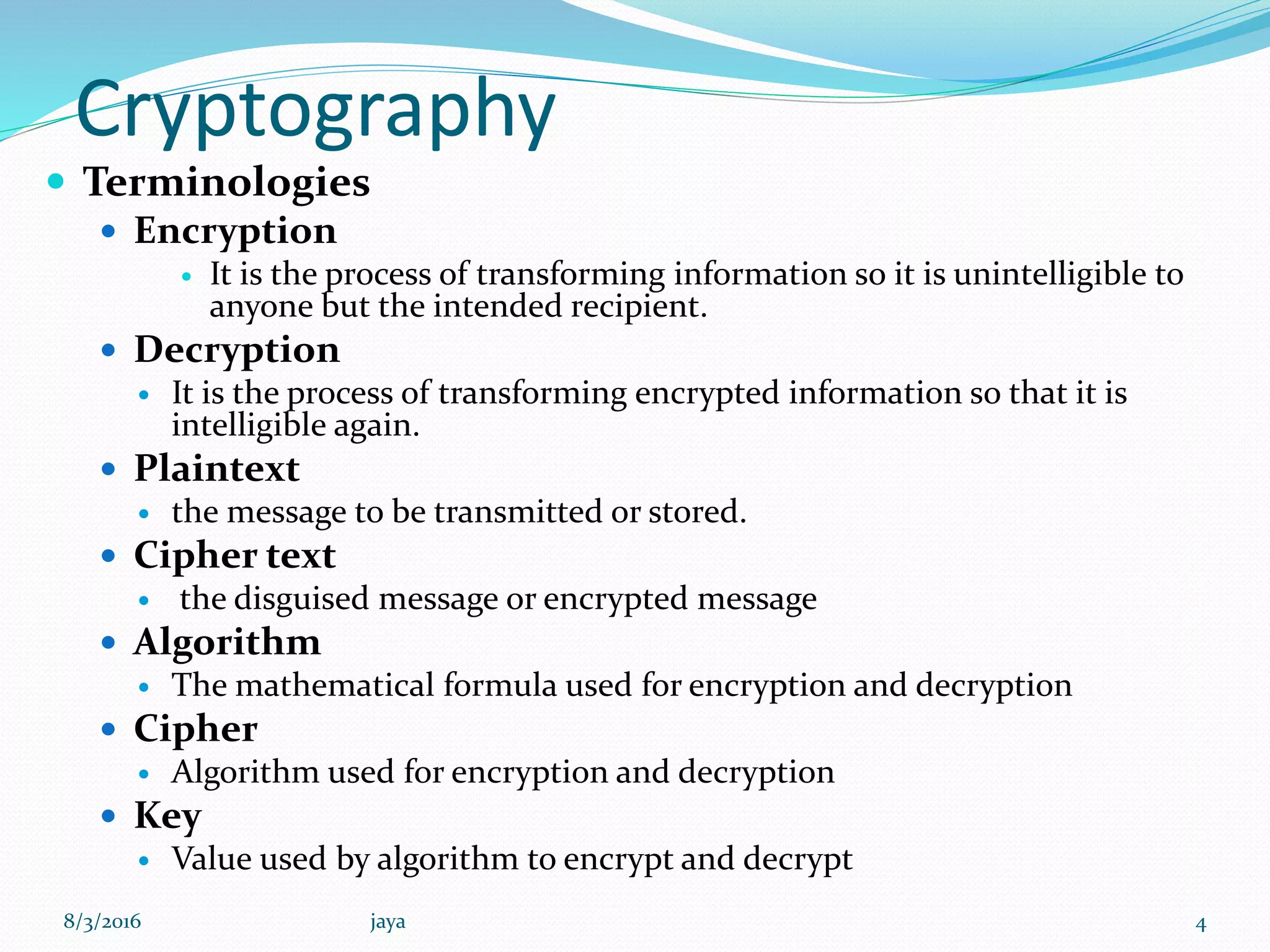 Cryptography | PPTX