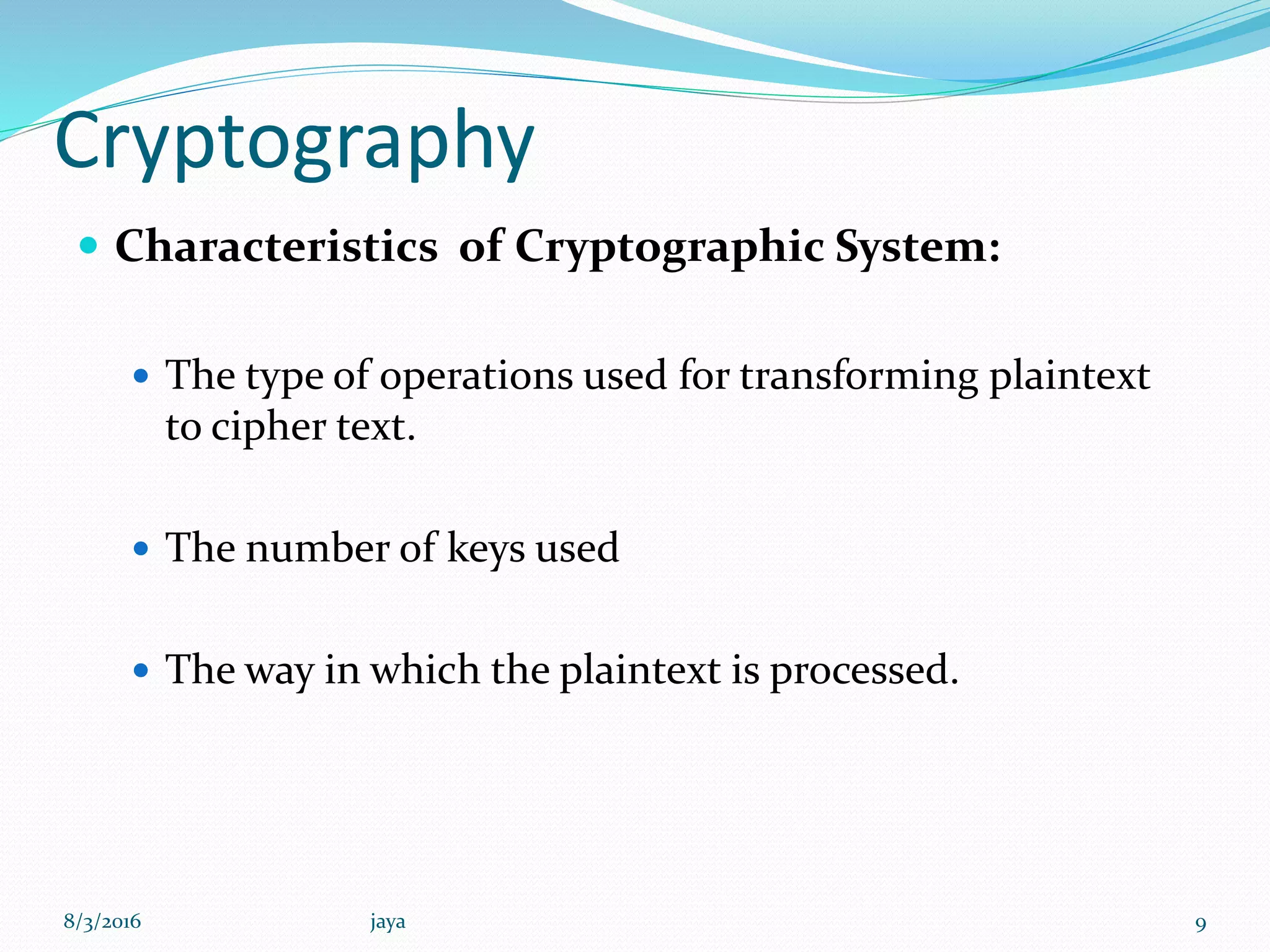 Cryptography | PPTX