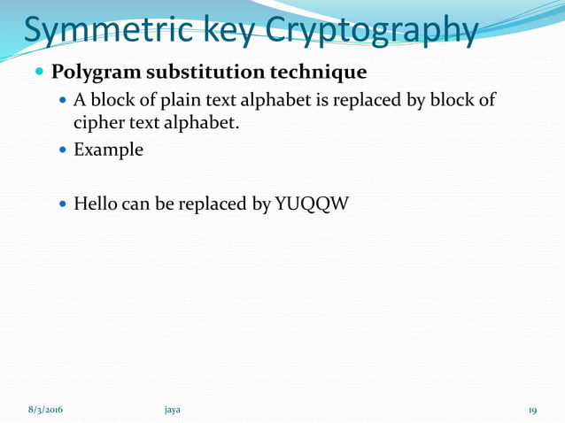Cryptography | PPTX | Information and Network Security | Computing