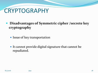 Cryptography | PPTX