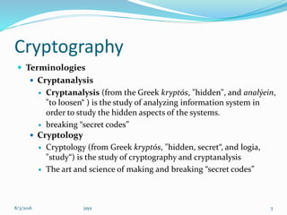 Cryptography | PPTX