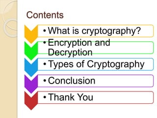 Cryptography | PPTX
