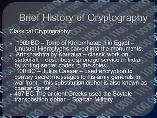 Cryptography | PPTX | Information and Network Security | Computing