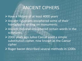 Cryptography and network security | PPTX