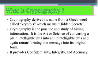 Cryptography | PPTX
