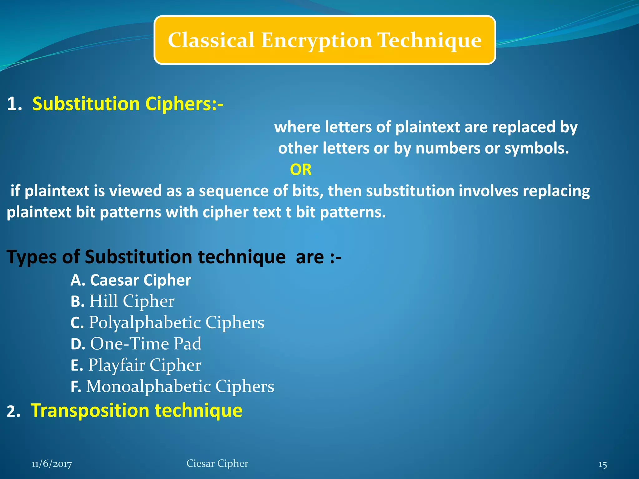 Cryptography with caesar Cipher | PPTX