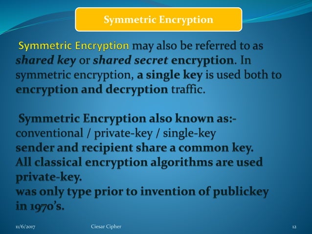 Cryptography with caesar Cipher | PPTX