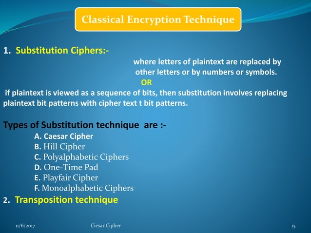 Cryptography with caesar Cipher | PPTX