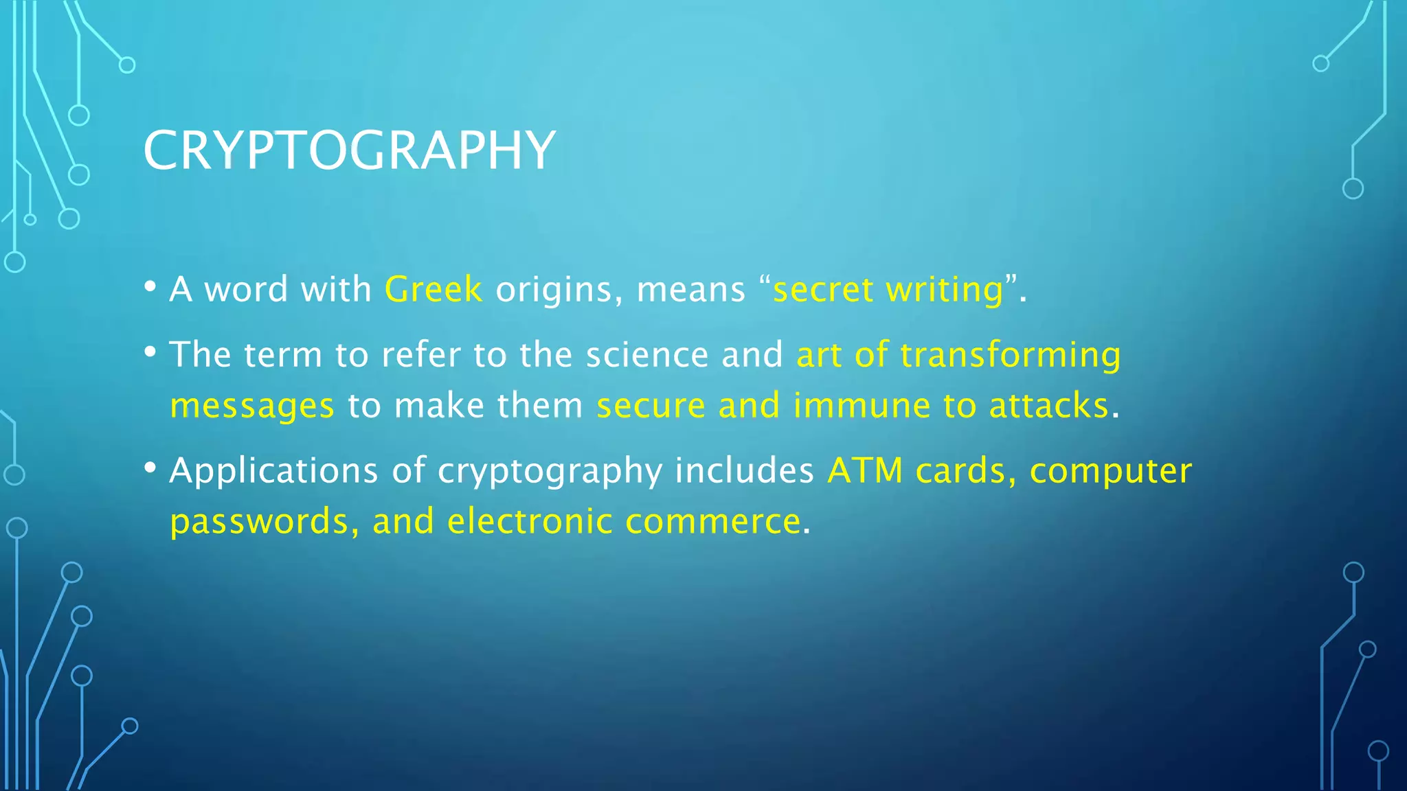 Cryptography | PPTX