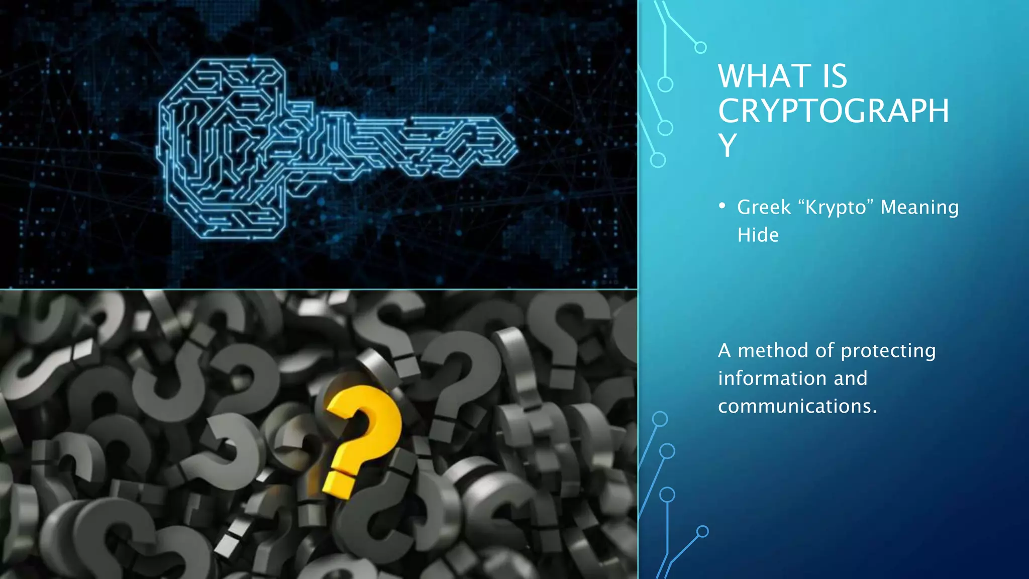Cryptography.pptx | Information and Network Security | Computing