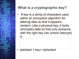 Cryptography.pptx | Computer Networking | Computing