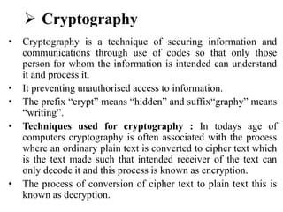 Cryptography cryptography CryptographyCryptography | PPTX