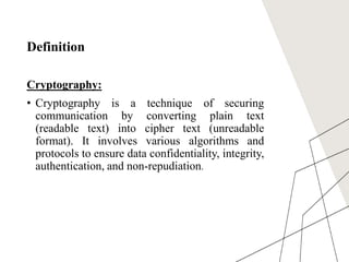 CRYPTOGRAPHY and its applications .pptx