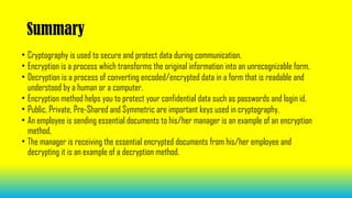 Science of encryption ciphers and decryption | PPTX