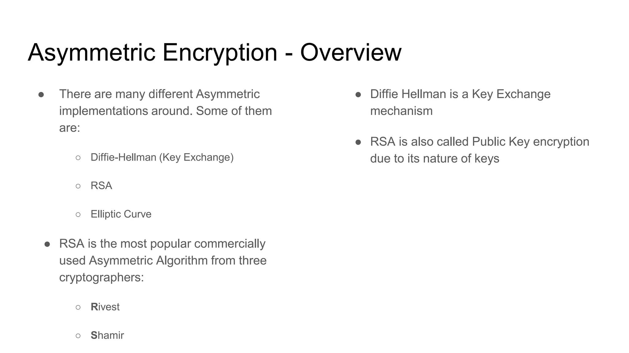 Cryptography - Simplified - Asymmetric Encryption | PPT