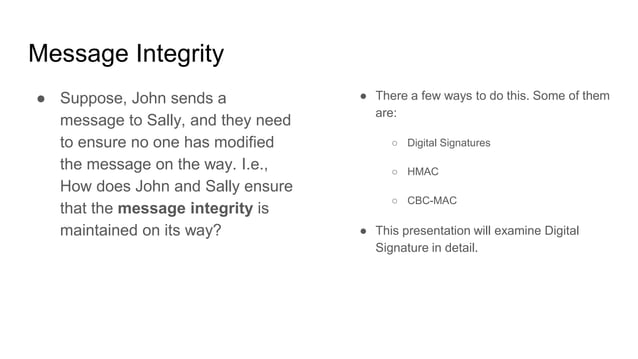 Cryptography - Simplified - Message Integrity | PPTX