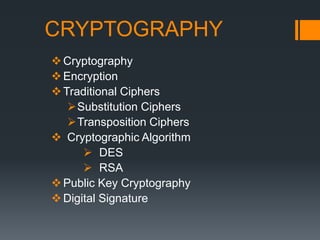 Cryptography | PPTX