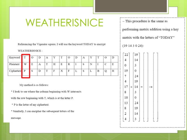 Cryptography an application of vectors and matrices | PPTX