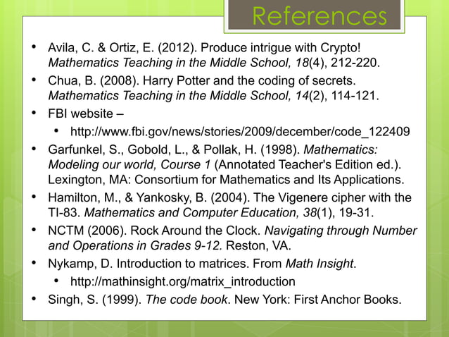 Cryptography an application of vectors and matrices | PPTX