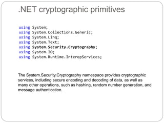 Cryptography and .NET