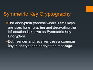 Cryptography and attacks ins | PPTX | Information and Network Security | Computing