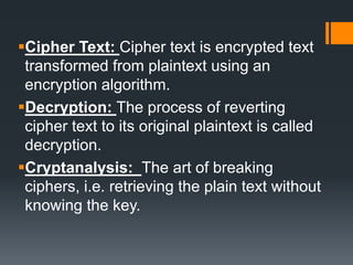 Cryptography and attacks ins | PPTX | Information and Network Security ...