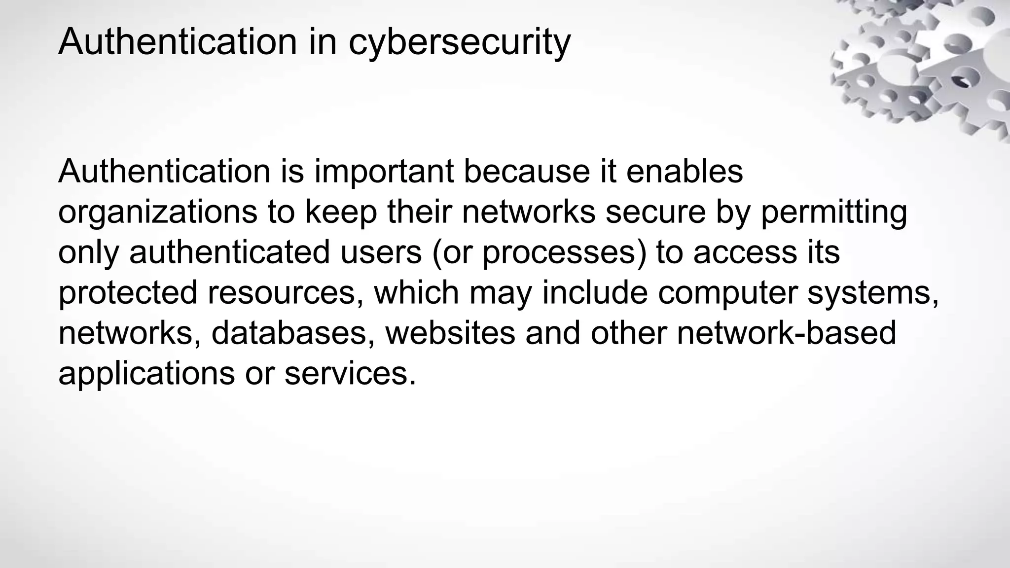Cryptography and authentication | PPTX | Operating Systems | Computer Software and Applications
