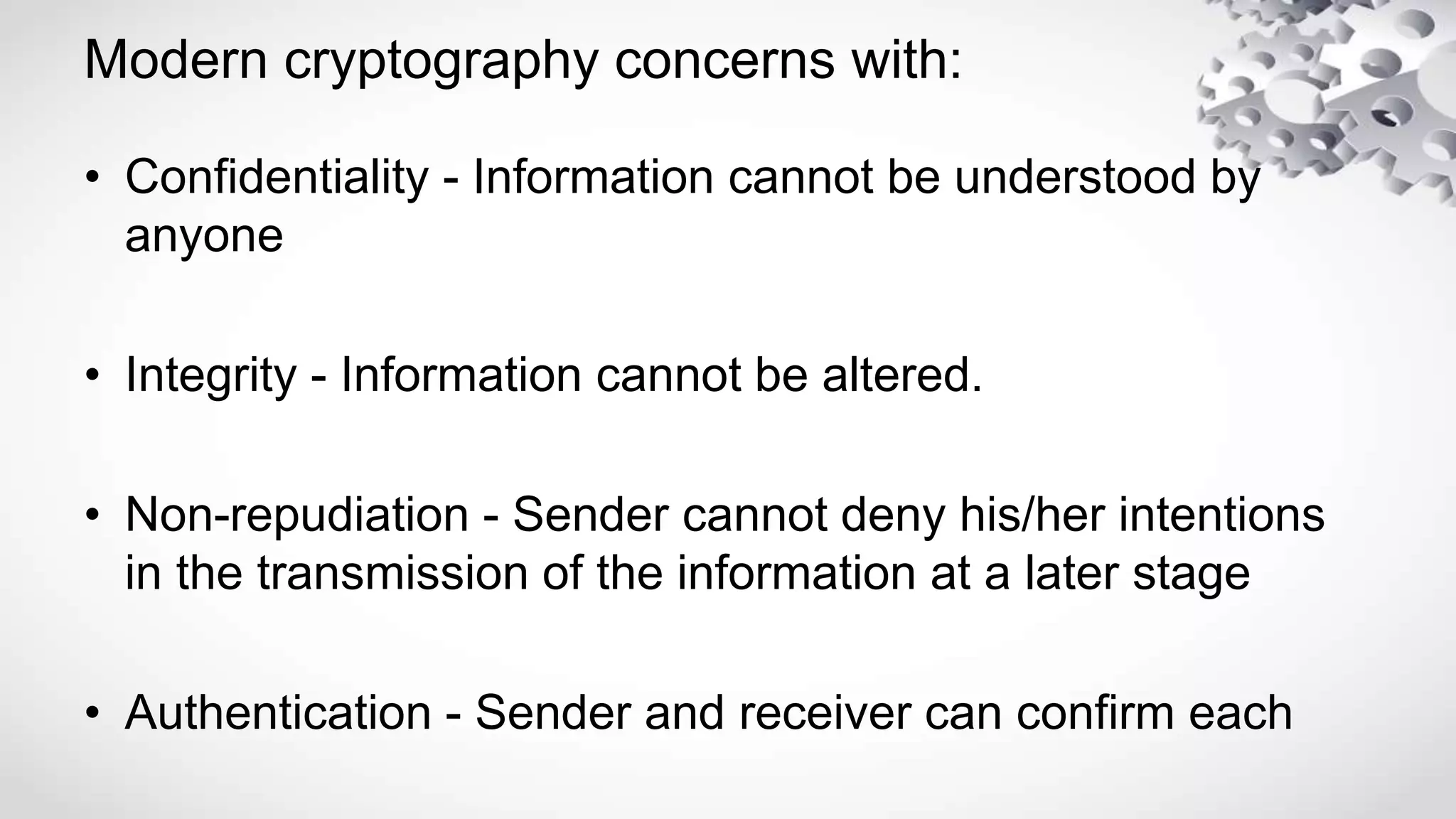 Cryptography and authentication | PPTX | Operating Systems | Computer Software and Applications