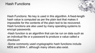 Cryptography and authentication | PPTX