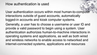 Cryptography and authentication | PPTX