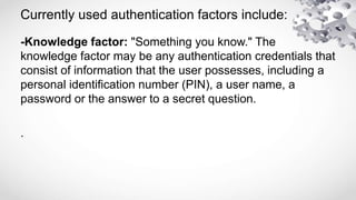 Cryptography and authentication | PPTX