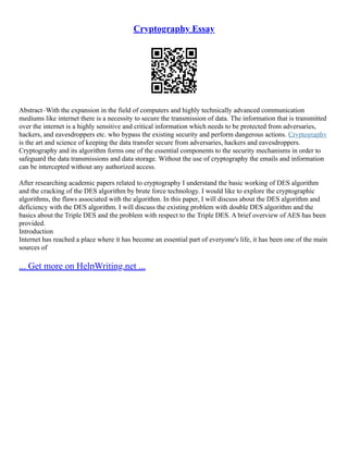 Cryptography And Embedded Systems Used | PDF
