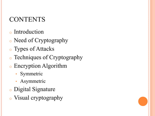 Cryptography and network security | PPTX