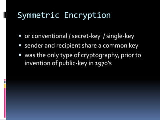 Cryptography and network security | PPTX