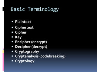 Cryptography and network security | PPTX