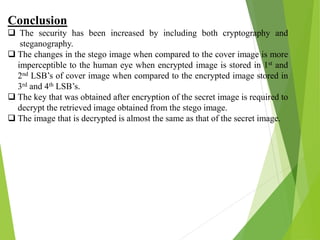 Cryptography and steganography | PPTX