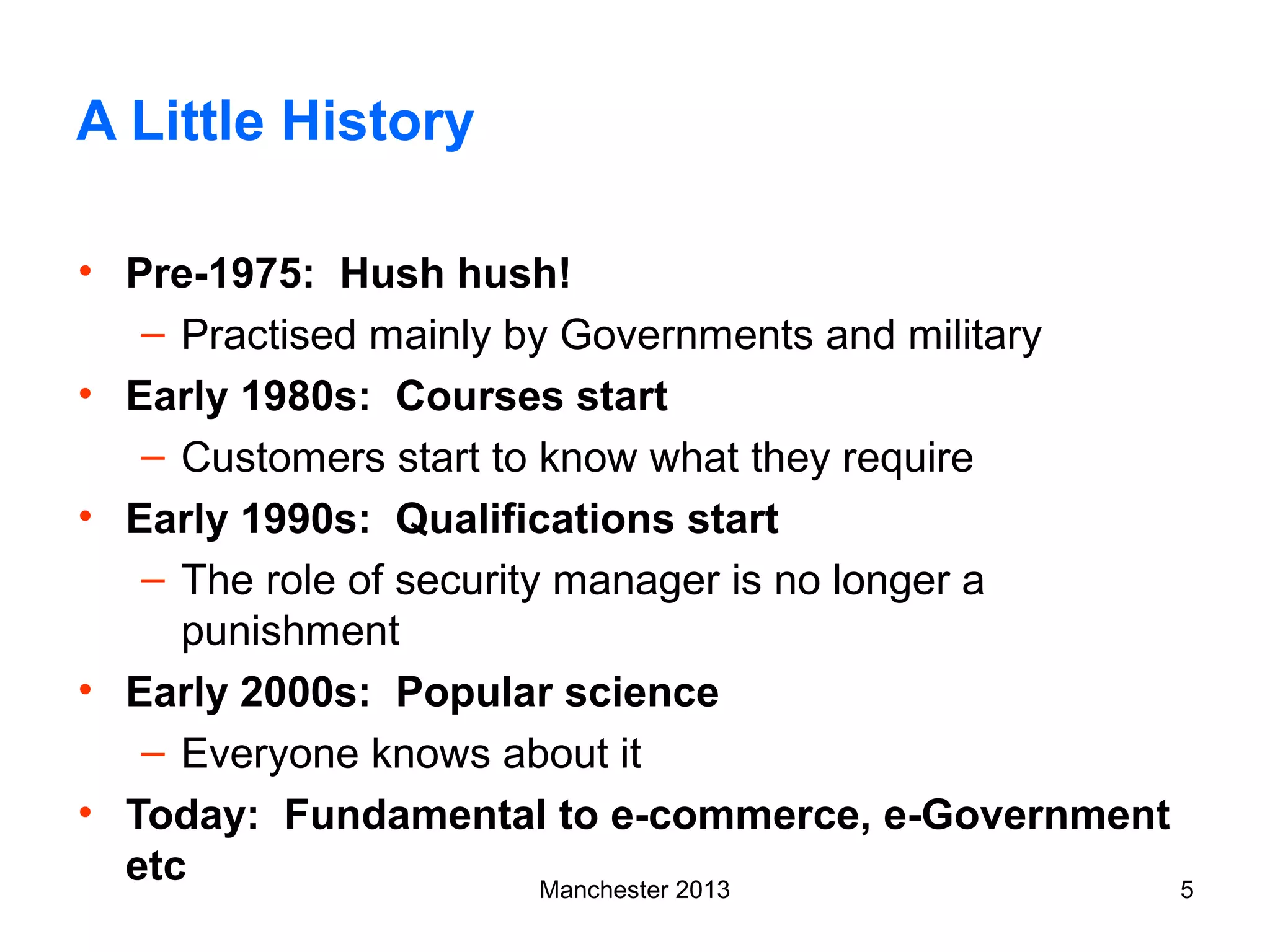 Prof. Fred Piper: Professor Fred Piper -: Cryptography - From Black Art ...