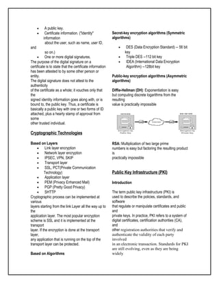 Cryptography full report | DOC