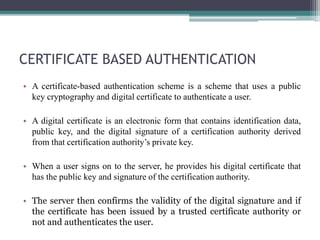 Cryptography in user authentication | PPT