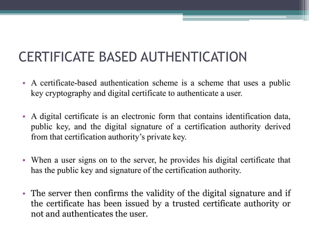 Cryptography in user authentication | PPT