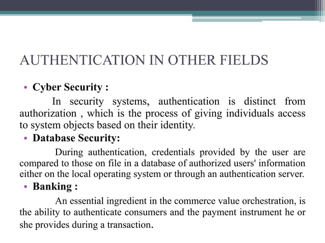Cryptography in user authentication | PPT