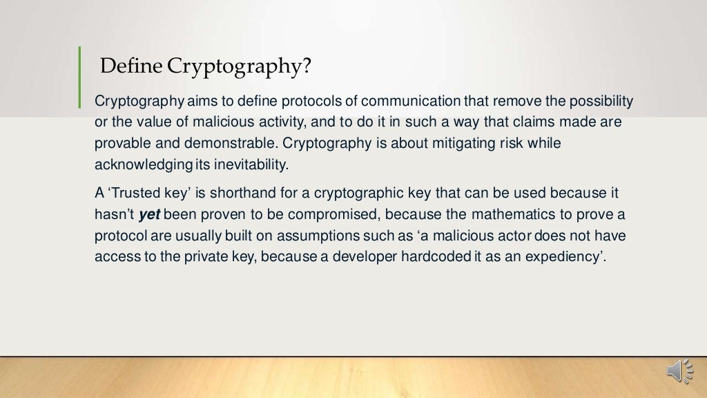 Cryptography is all we can trust | PPT
