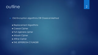 Information Security Cryptography ( L03- Old Cryptography Algorithms ...