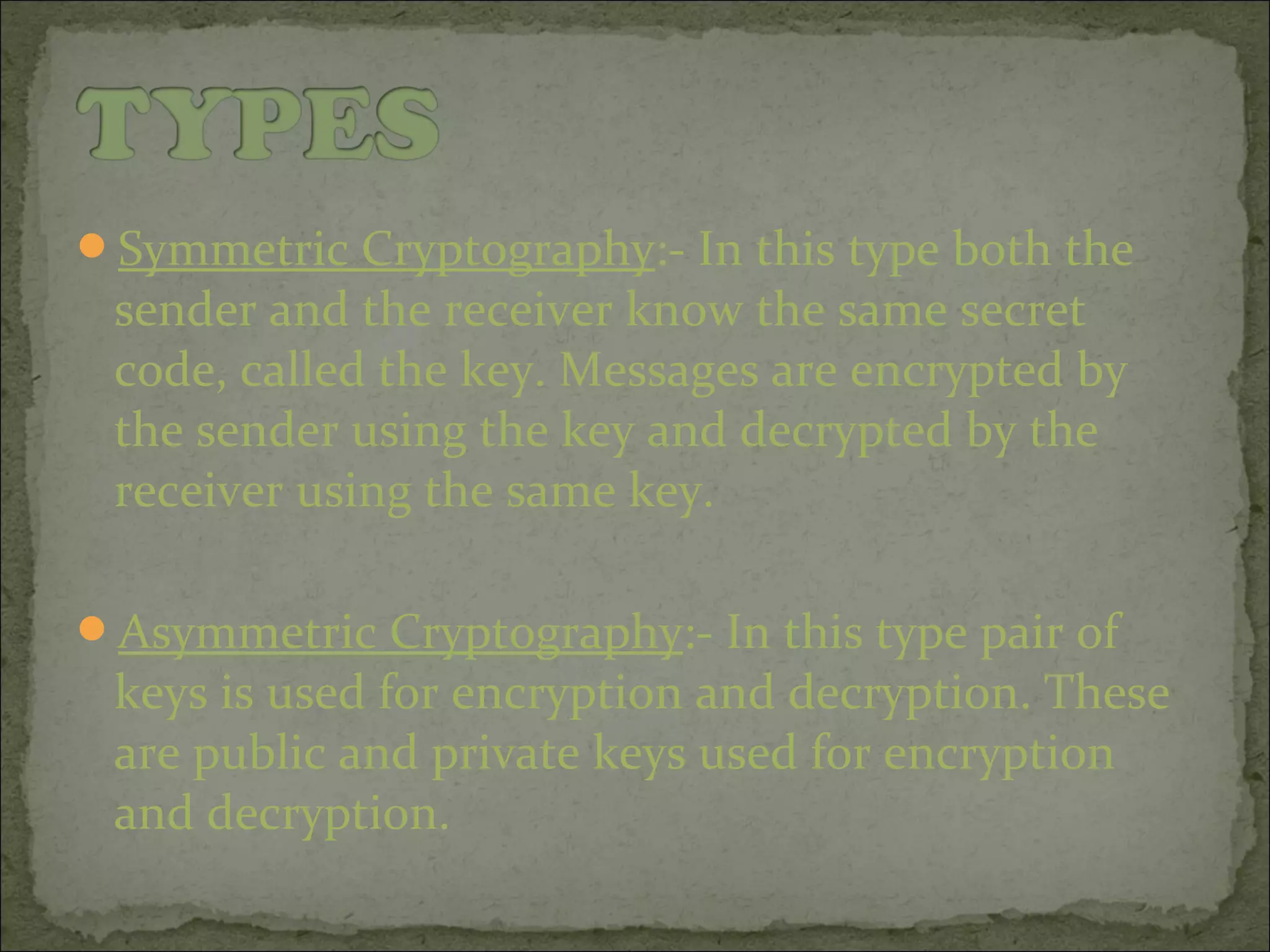 Cryptography ppt | PPT