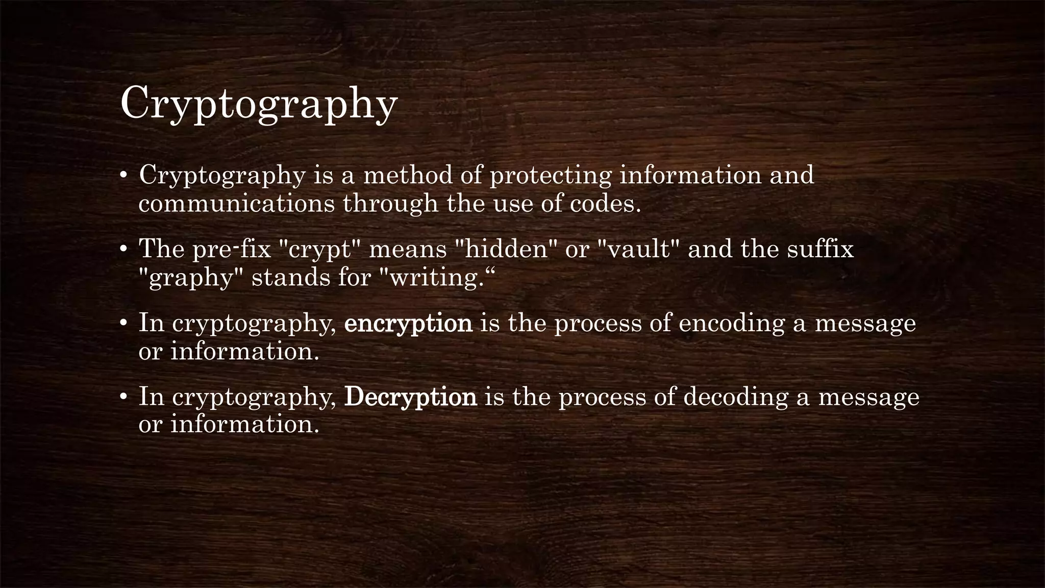 Cryptography ppt | PPT